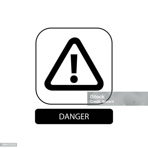 Signe De Danger Symbole Plat Demballage Icône De Boîte De Boîte De