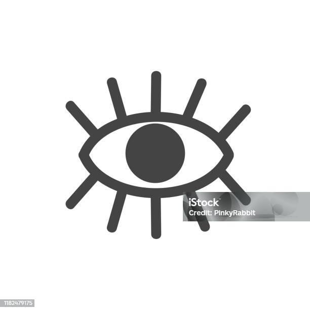 Offenes Auge Vektor Lineare Freihandillustration Im Doodlestil ... Offenes Auge Vektor Lineare Freihandillustration Im Doodlestil ...