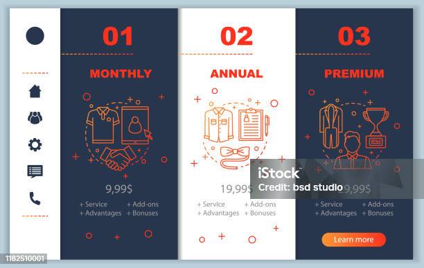 Pria Gaya Konsulator Harga Layanan Onboarding Layar Aplikasi Seluler
