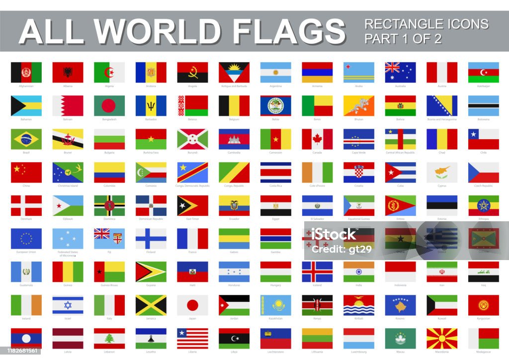 Ilustración de Todas Las Banderas Del Mundo Conjunto Vectorial De ... Ilustración de Todas Las Banderas Del Mundo Conjunto Vectorial De ...