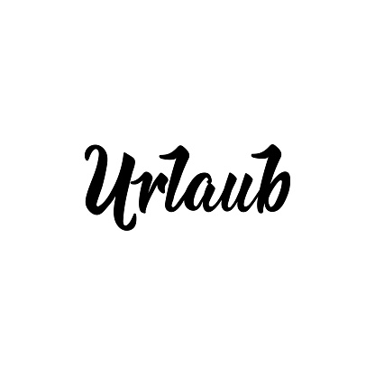 Deutscher Text Urlaub Beschriftung Banner ... Deutscher Text Urlaub Beschriftung Banner ...