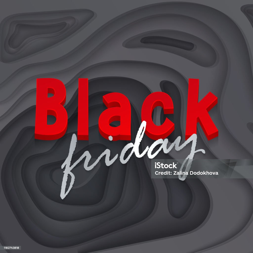 Black Friday Sale Banner Vector Illustration Card With Background With