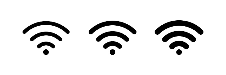 Graphismes Vecteurs Isolés Wi Fi Icône Pour La Conception De Concept