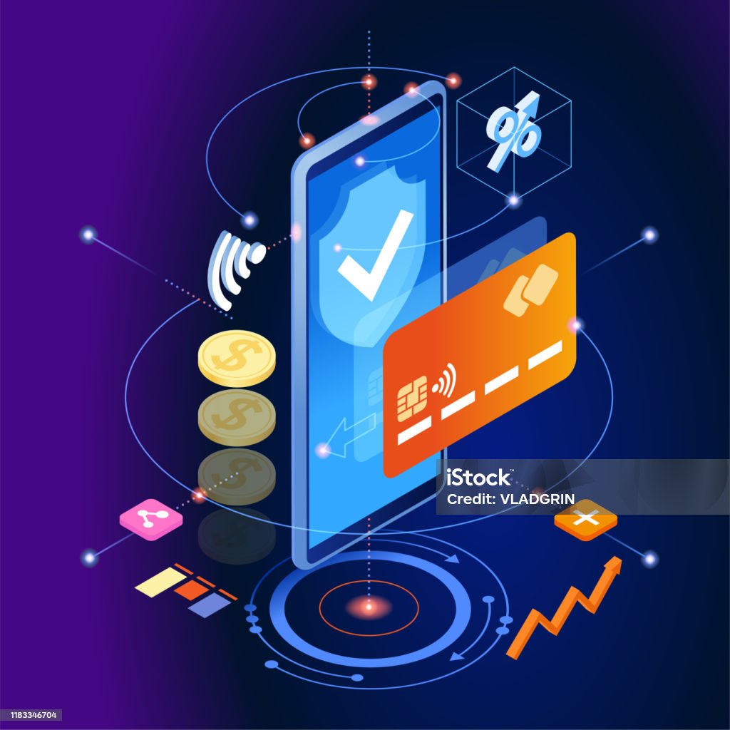 Secure Online Payment Transaction Web Banner Stock Illustration ... Secure Online Payment Transaction Web Banner Stock Illustration ...