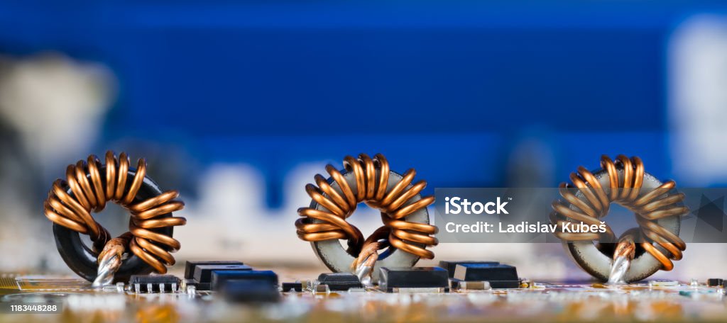 Toroidal Induction Coil With Copper Wire Winding Magnetic Ferrite Core