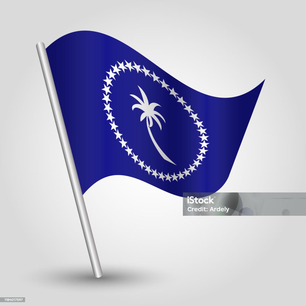 Vector Simple Cut Out Flag Of Country Chuuk Stock Illustration Download Image Now Concepts