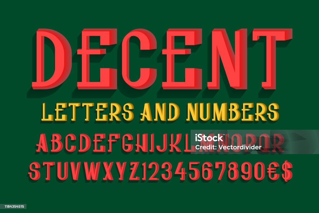 Huruf Dan Angka Yang Layak Dengan Tanda Mata Uang Font 3d Perkotaan