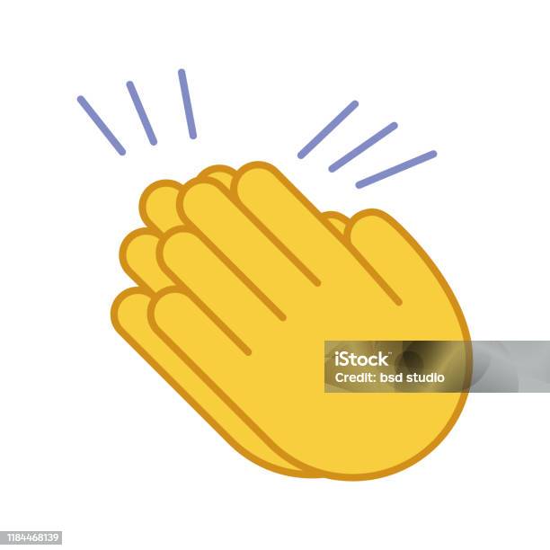 Clapping Hands Emoji Kleur Pictogram Stockvectorkunst En Meer Beelden