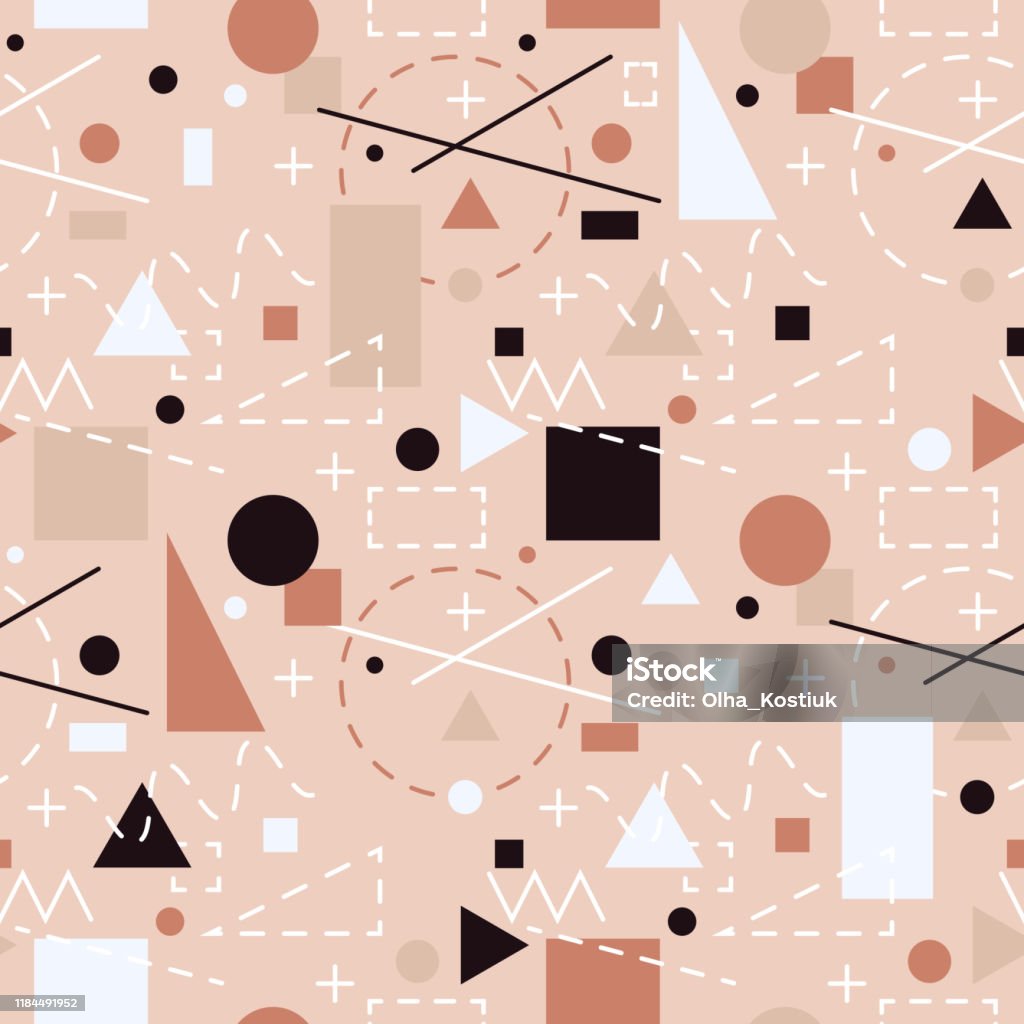 Abstract Background With Geometric Shapes And Dashed Lines Stock ... Abstract Background With Geometric Shapes And Dashed Lines Stock ...