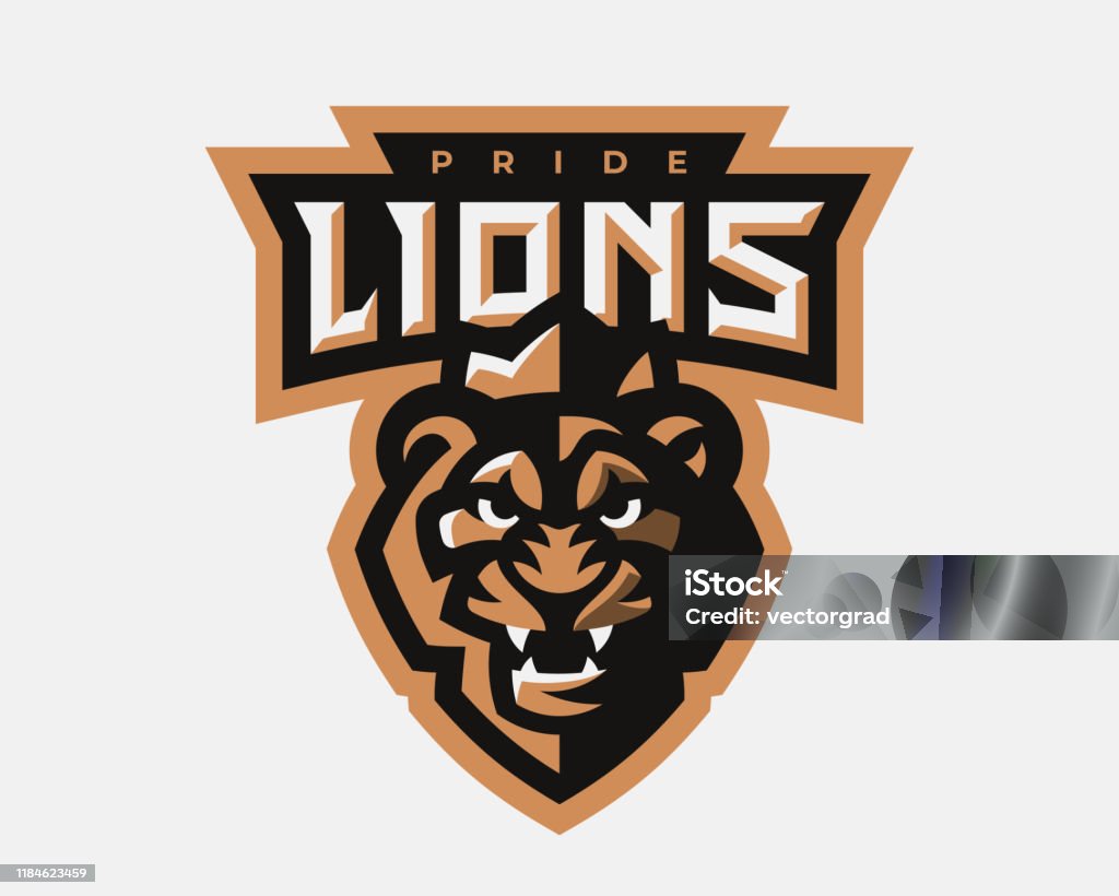 Vetores De Logotipo Moderno Da Mascote Do Leão Lion Modelo Emblema De