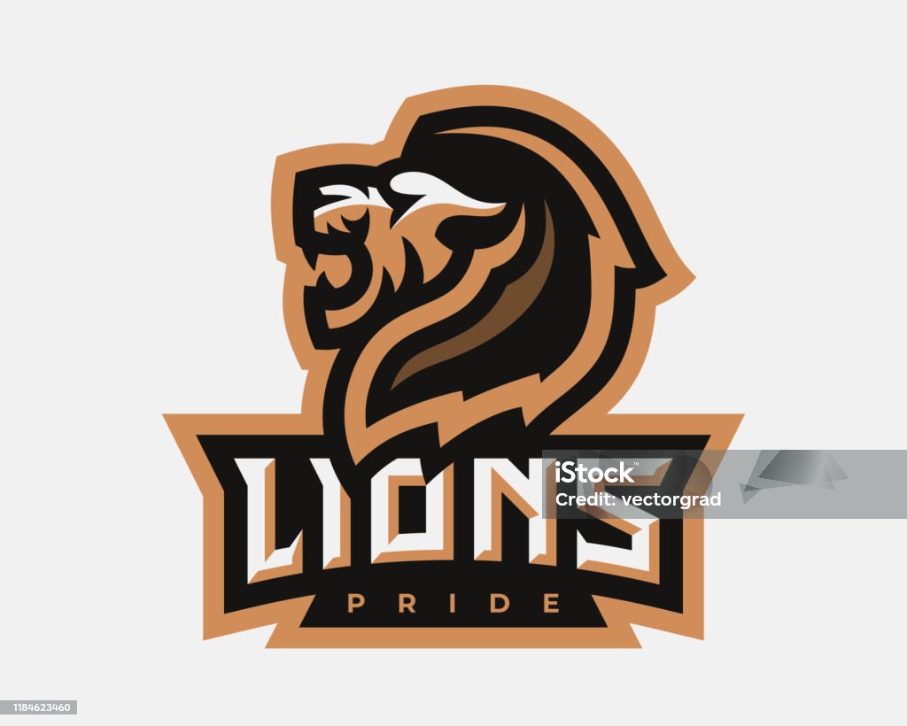 Vetores De Logotipo Moderno Da Mascote Do Leão Lion Modelo Emblema De