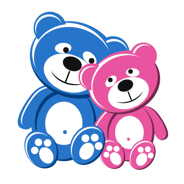 90 Two Teddy Bears Hugging Each Other Cartoon Stock Illustrations