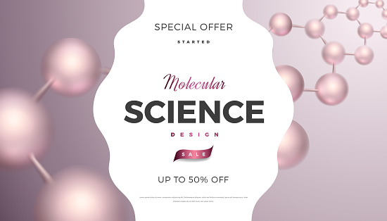 Conception De Vecteur De Fond De Science Avec La Structure Moléculaire