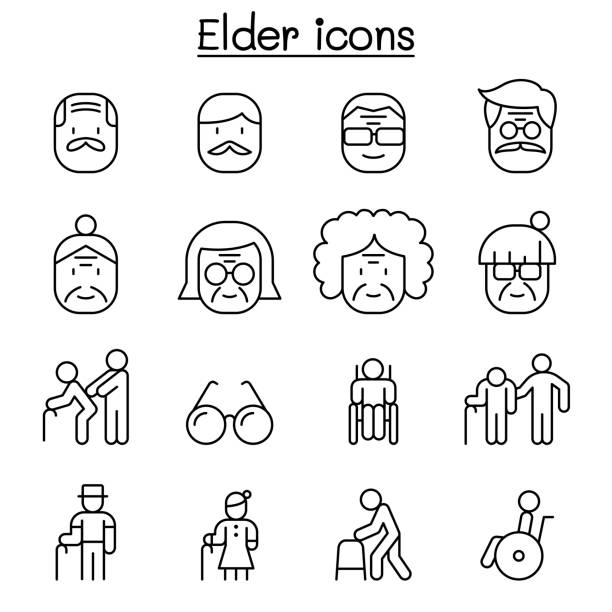 980 Old Man Walking Clip Art Stock Illustrations Royalty Free Vector