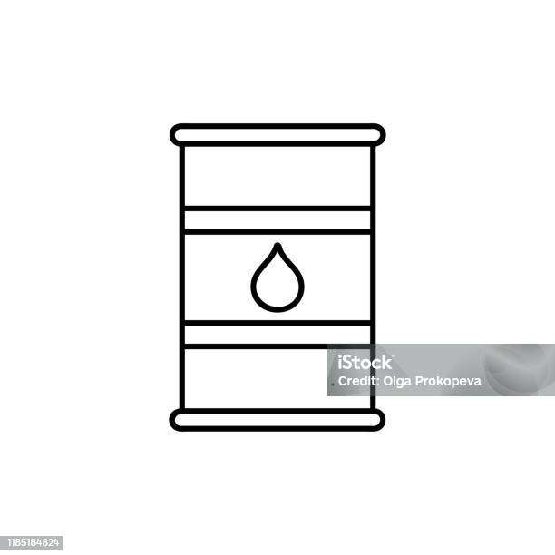 Symbole De Ligne Dicône De Baril Dhuile Illustration De Vecteur