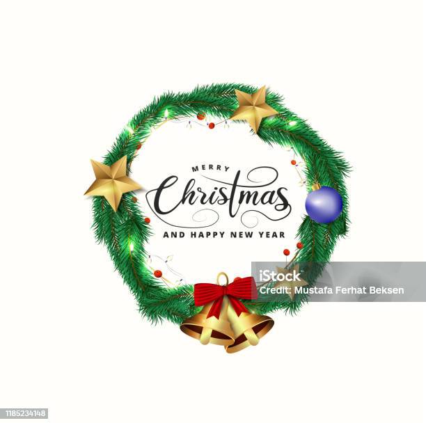 Desain Kartu Ucapan Selamat Natal Dan Tahun Baru Dengan Pemandangan