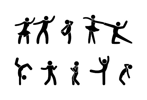 Les Gens Dansent Samusent Les Bâtons Figure Les Icônes De Danse Les ... Les Gens Dansent Samusent Les Bâtons Figure Les Icônes De Danse Les ...