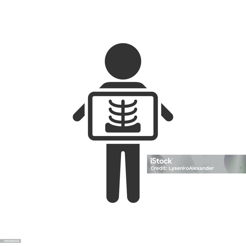 Ilustración De Icono De Rayos X En Estilo Plano Ilustración Vectorial