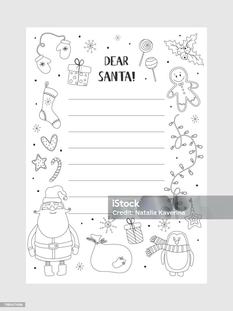 Surat Natal Dari Santa Claus Template Ilustrasi Stok - Unduh Gambar ... Surat Natal Dari Santa Claus Template Ilustrasi Stok - Unduh Gambar ...