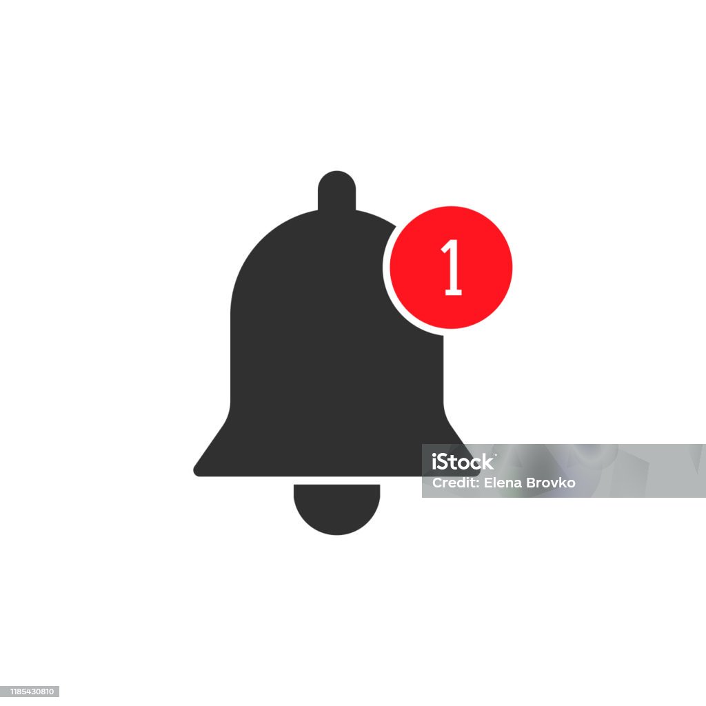 Ilustración De Icono De Campana De Mensaje Aislado Sobre Fondo Blanco