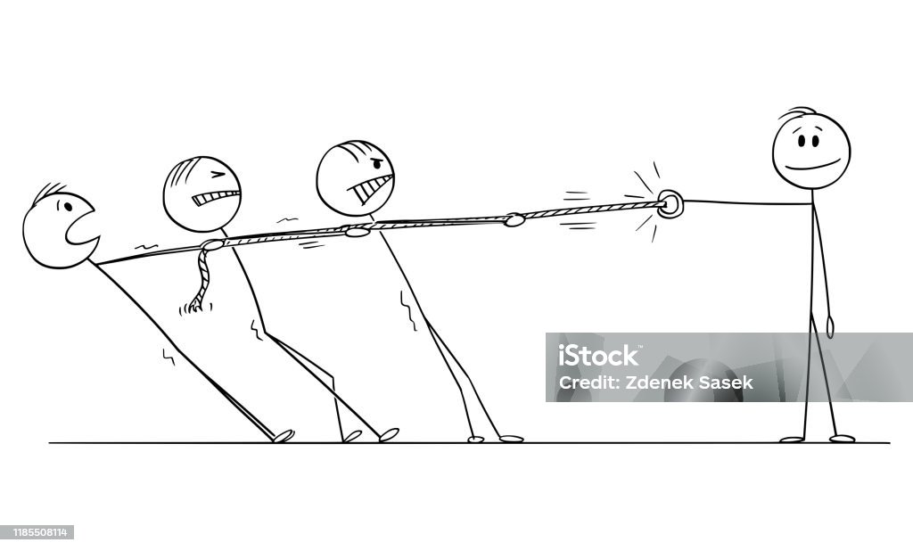 Vektorcartoonillustration Der Gruppe Von Geschäftsleuten Spielen ... Vektorcartoonillustration Der Gruppe Von Geschäftsleuten Spielen ...