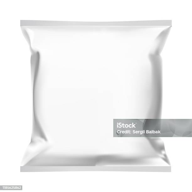 Tas Makanan Ringan Mockup Template Kantong Makanan Foil Sachet