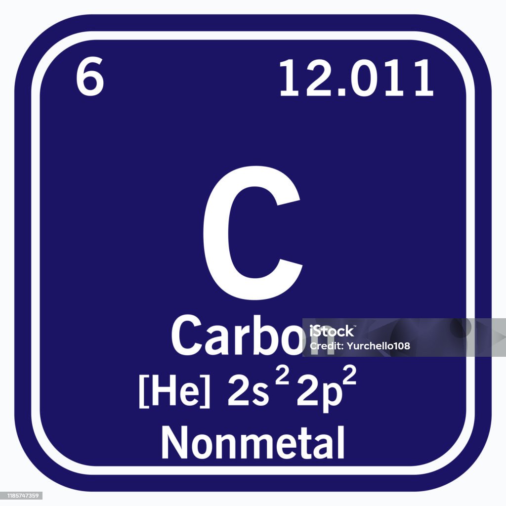 Carbon Periodic Table Of The Elements Vector Illustration Eps 10 Stock