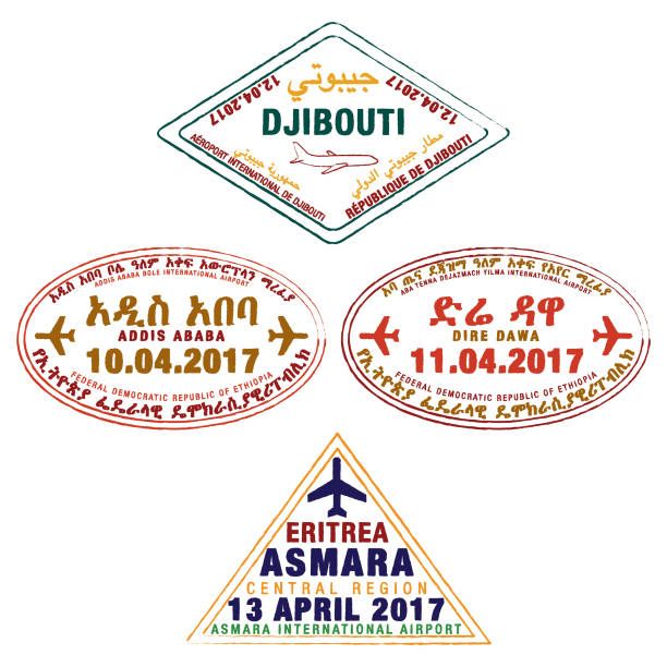african passport stamp vector Kostenlose | AI, SVG und EPS