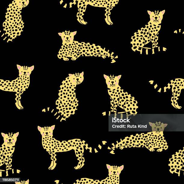 Ilustración De Patrón Sin Costuras Leopard Ilustración Vectorial Y Más