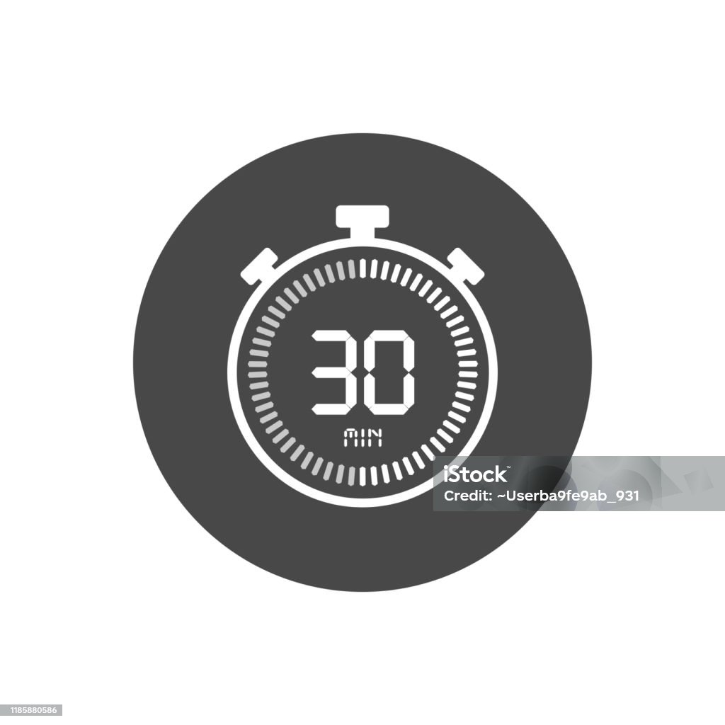 Die 30 Minuten Stoppuhr Vektorsymbol Digitaler Timer Uhr Und Uhr Timer ... Die 30 Minuten Stoppuhr Vektorsymbol Digitaler Timer Uhr Und Uhr Timer ...