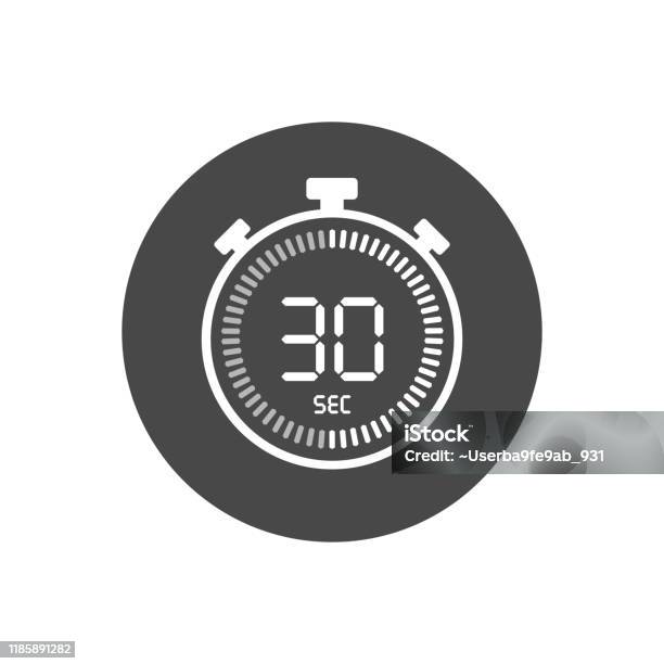 Die 30 Sekunden Stoppuhr Vektorsymbol Digitaler Timer Uhr Und Uhr Timer ... Die 30 Sekunden Stoppuhr Vektorsymbol Digitaler Timer Uhr Und Uhr Timer ...