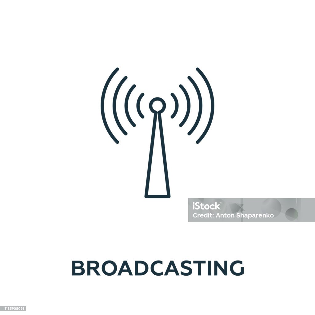 Nadawanie Symbol Ikony Wektora Znak Kreacji Z Kolekcji Ikon Reklamowych ... Nadawanie Symbol Ikony Wektora Znak Kreacji Z Kolekcji Ikon Reklamowych ...