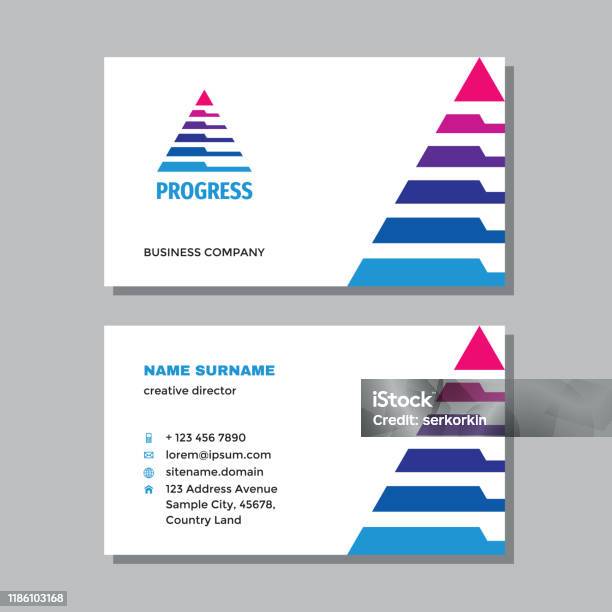 Template Kartu Kunjungan Bisnis Desain Konsep Segitiga Piramida ... Template Kartu Kunjungan Bisnis Desain Konsep Segitiga Piramida ...
