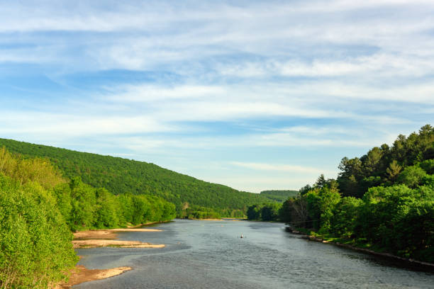 Free picture: View of Delaware river from the river bank in Langhorne ...