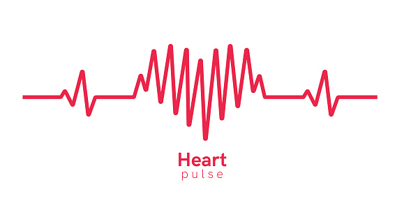 Pulsation Cardiaque Ligne De Battement Sourde Cardiogramme Couleurs