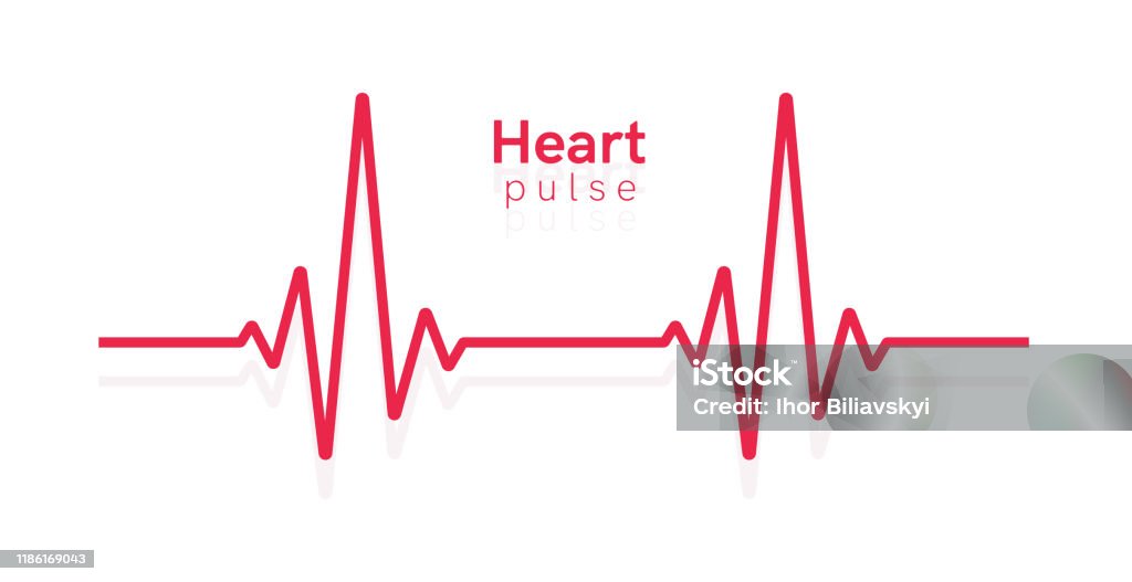 Pulsation Cardiaque Ligne De Battement Sourde Cardiogramme Couleurs