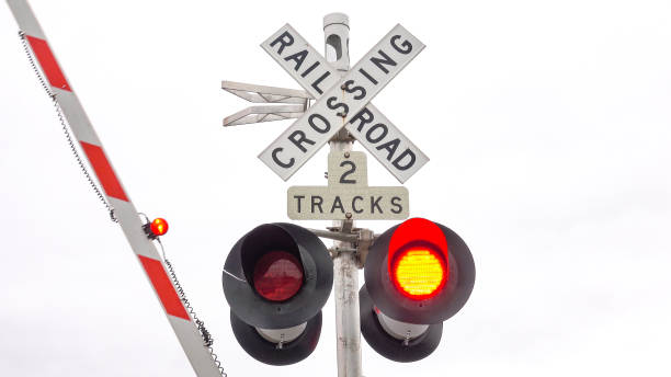 Free Stock Photo of Railroad crossing signal stopped train | Download ...