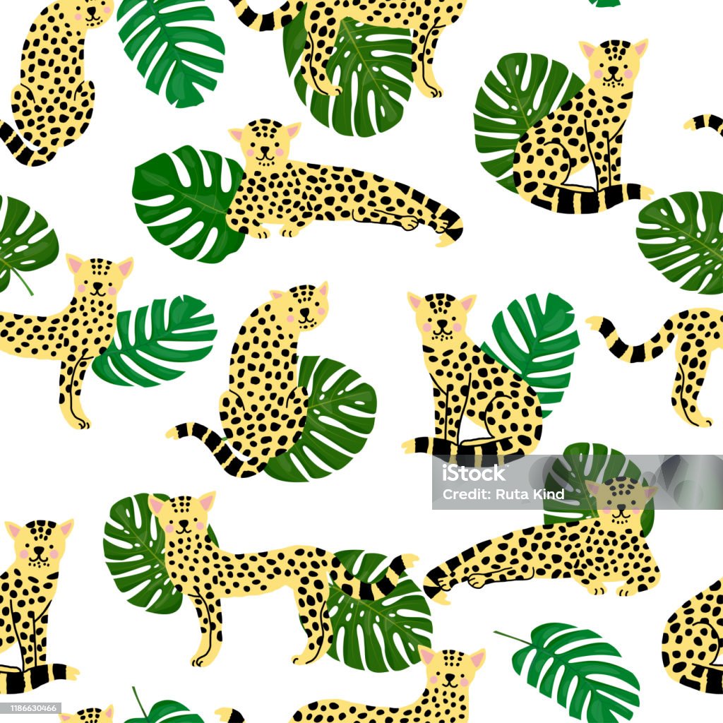 Ilustración De Patrón Sin Costuras Leopard Ilustración Vectorial Y Más