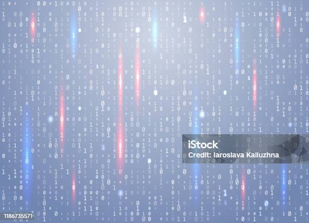 Vector Binary Code Background With Highlight An Important Element Error