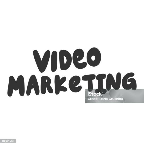 Video Marketing Sticker For Social Media Content Vector Hand Drawn
