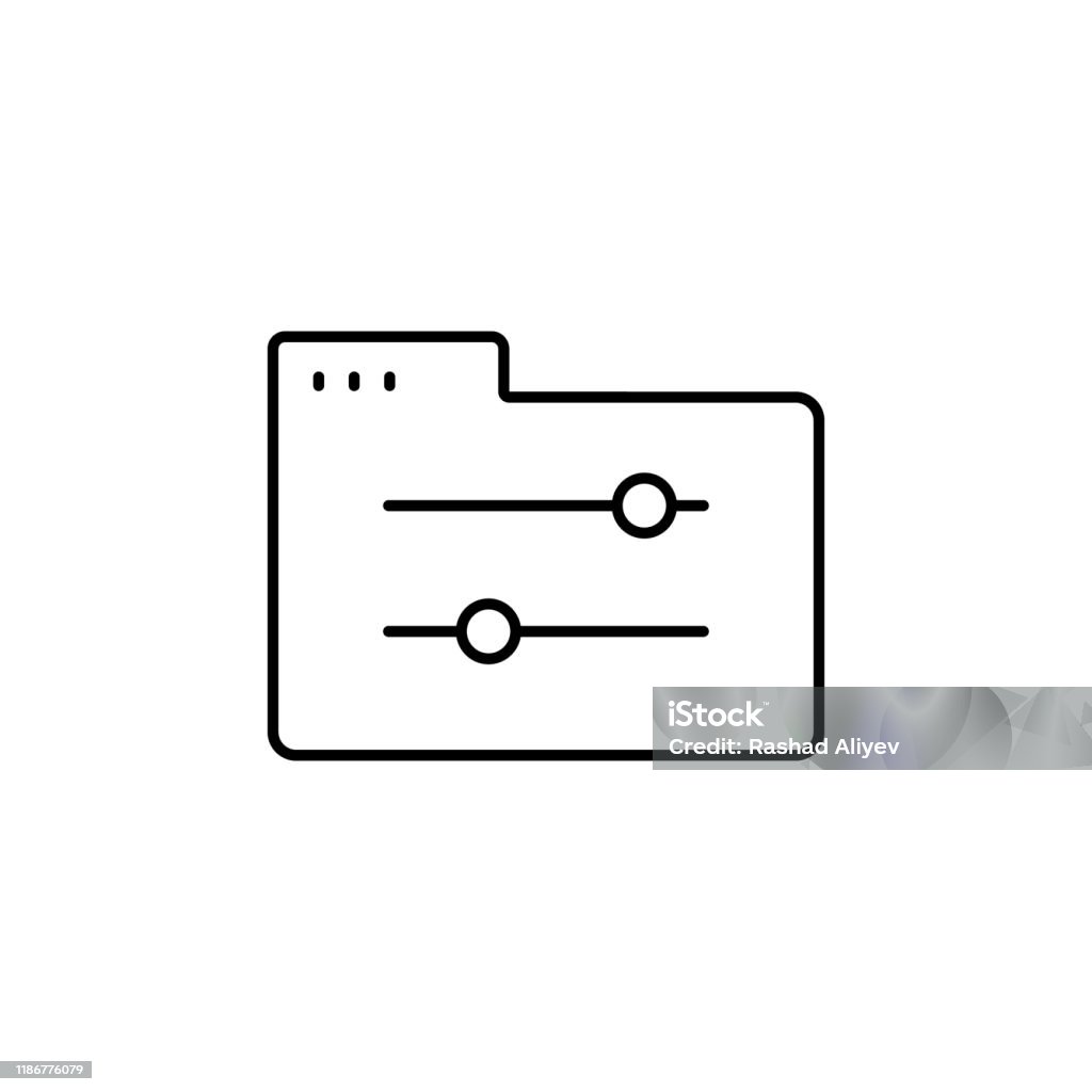 Icône Sonore De Dossier Ligne Simple Découpe Vecteur Dicônes Pour Ui Et