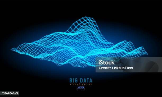 Visualisasi Big Data 3d Abstrak Aliran Data Grafis Kusut Data Utas