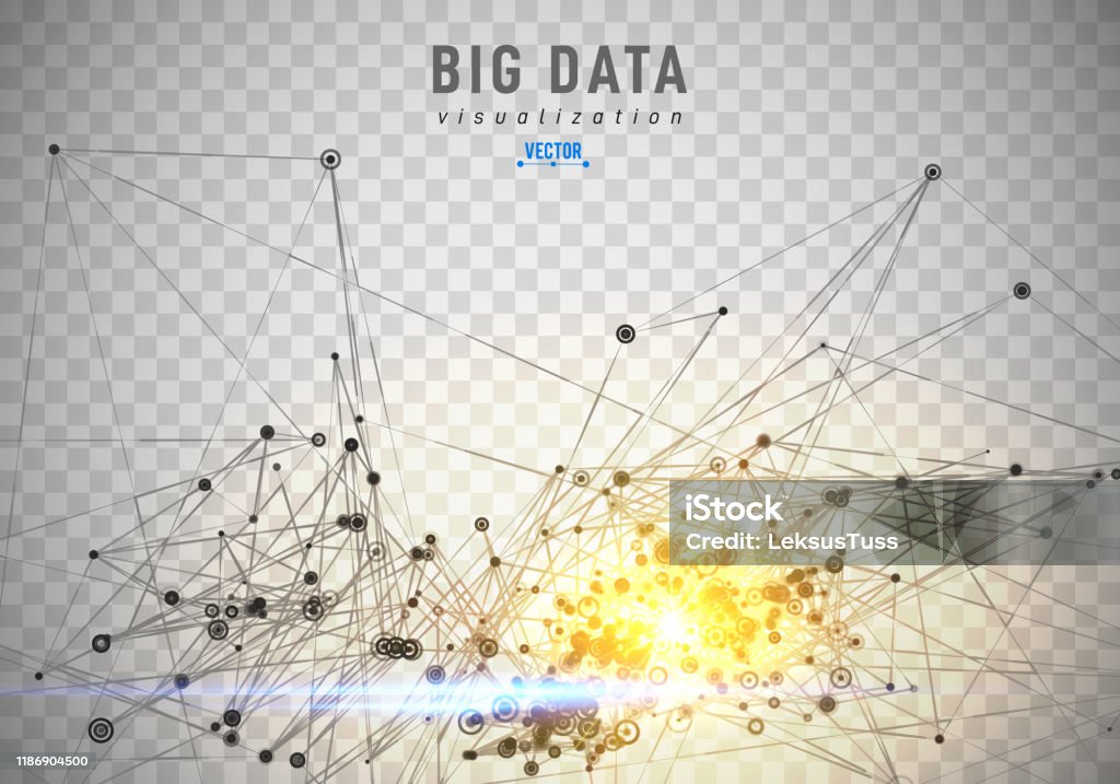 Visualisasi Big Data 3d Abstrak Aliran Data Grafis Kusut Data Utas