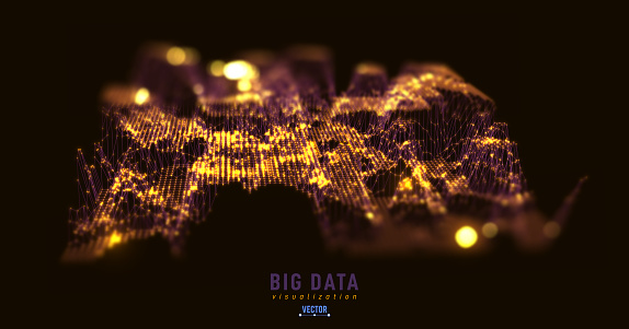 Visualisasi Big Data 3d Abstrak Aliran Data Grafis Kusut Data Utas
