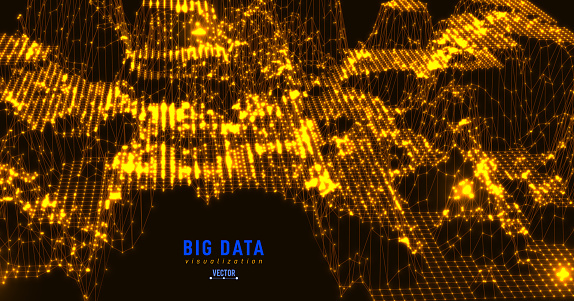 Visualisasi Big Data 3d Abstrak Aliran Data Grafis Kusut Data Utas