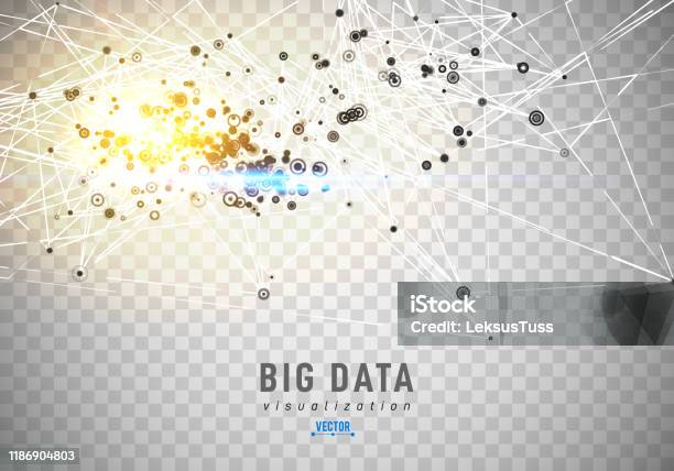 Visualisasi Big Data 3d Abstrak Aliran Data Grafis Kusut Data Utas