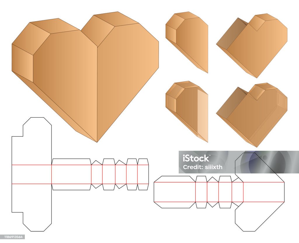 Conception De Modèle De Découpage De Matrice De Boîte Maquette 3d
