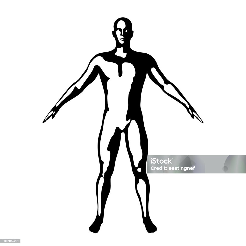 Ilustración De Hombre De Pie Aislado Sobre Fondo Blanco Ilustración Vectorial Y Más Vectores