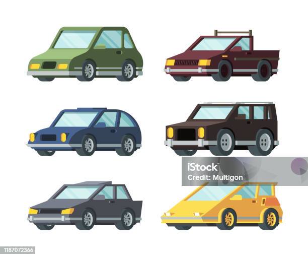 Vetores de Tipos Diferentes De Carros Modernos Ilustrações Planas Do ... Vetores de Tipos Diferentes De Carros Modernos Ilustrações Planas Do ...