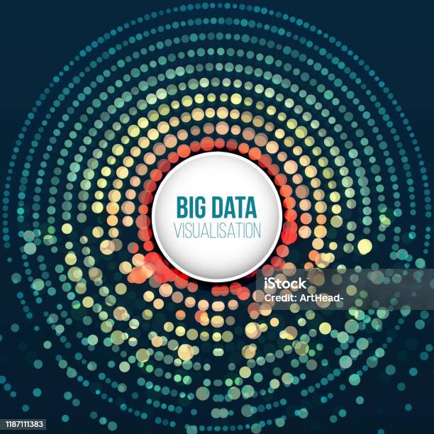 Visualisasi Big Data Latar Belakang Abstrak Dengan Array Garis Dan Kode